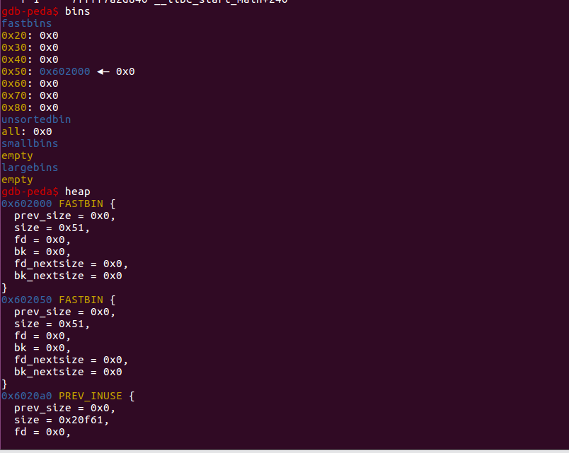 fastbin二次释放——学pwn小记(5) | lexsd6's home