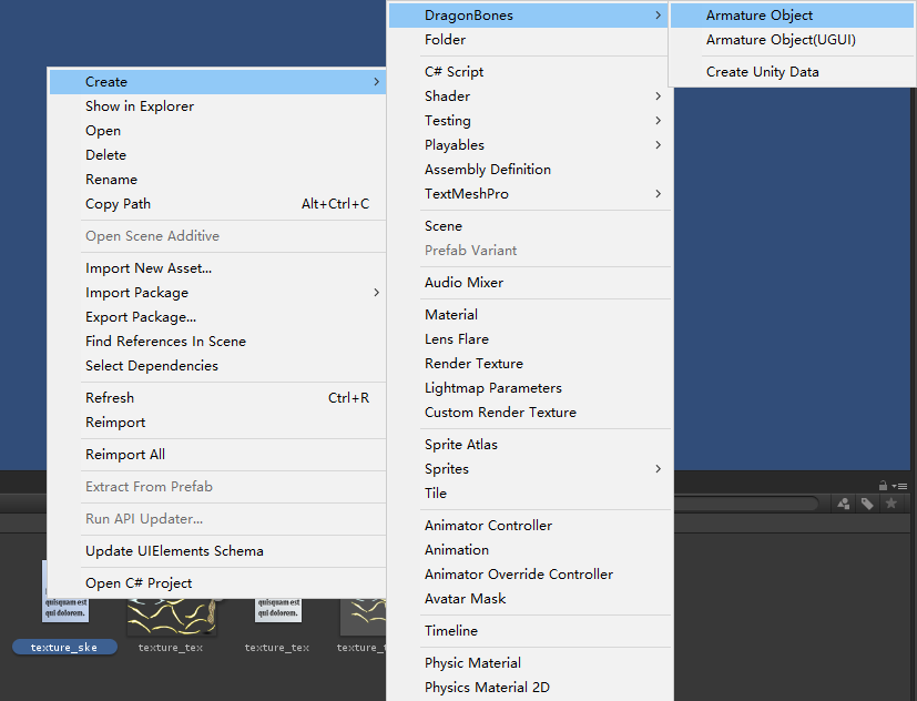 在unity中使用DragonBones骨骼的方法 | lexsd6's home